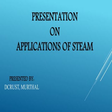 Steam Application | PPTX