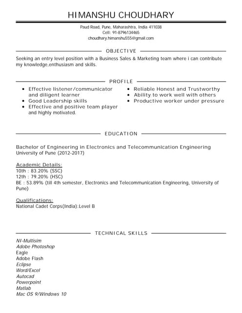 Bharathi resume | PDF