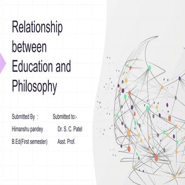 Relationship between philosophy and education. | PPTX
