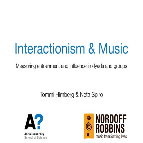 Interactionism in Music - ICMPC-APSCOM | PDF