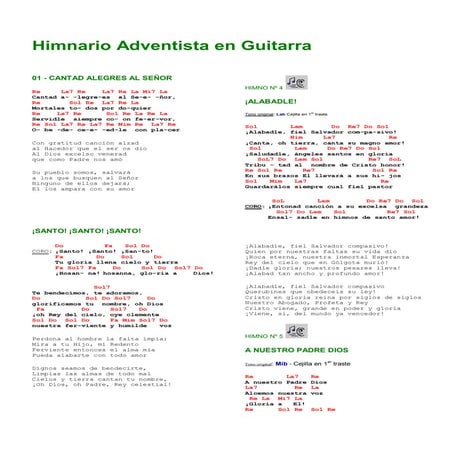 Himnario adventista en_guitarr | PDF