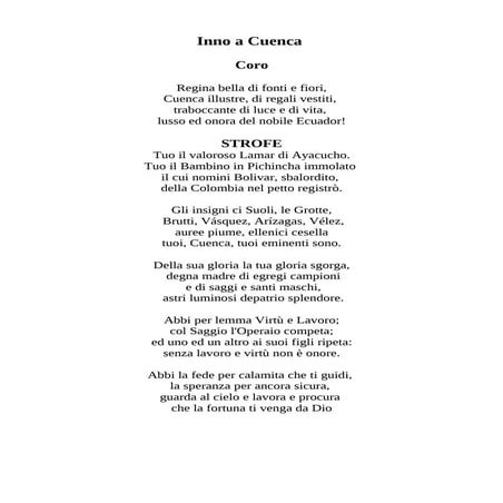 Himno a Cuenca | PDF