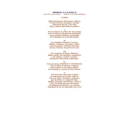 himno a cuenca Bandera Escudo | PDF