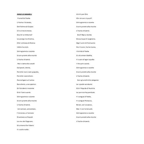 Himno italiano | DOCX