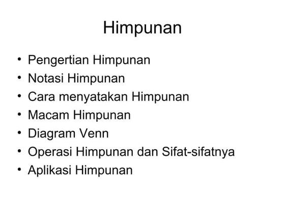 Konsep Himpunan dan Fungsi pada Matematika | PPT