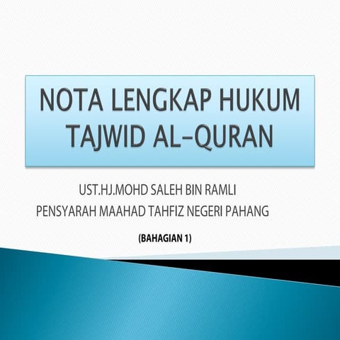 Nota Tajwid al-Quran Lengkap | PDF