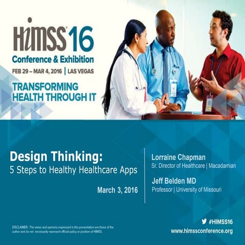 Design Thinking: 5 Steps to Healthy Healthcare Apps | PPTX