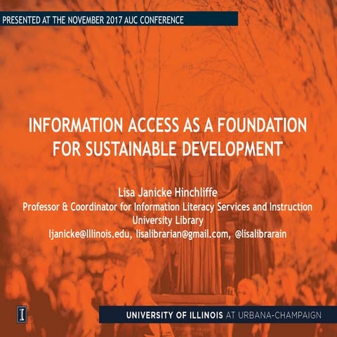 Hinchliffe information access sustatinable development | PDF | Publishing Industry | Industries