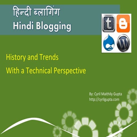 Hindi blogging | PPT