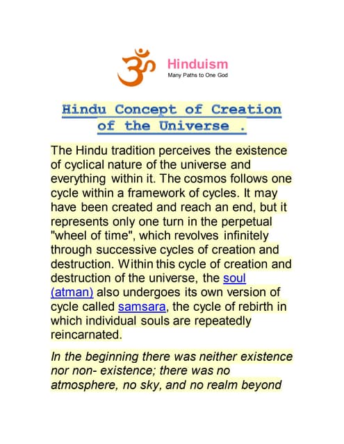 Hindu creation story | PPTX