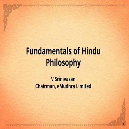 Hinduism - The Fundamentals of Hindu Philosophy | PDF