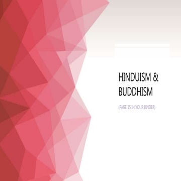 Hinduism and Buddhism | PPTX