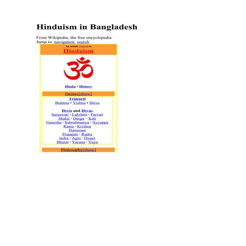 Hinduism in bangladesh | PDF