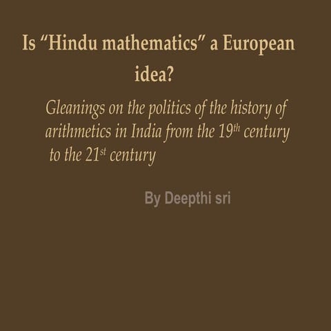 Hindu Mathematics history .pptx