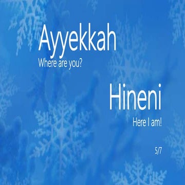 Hineni, Here I am. | PPT