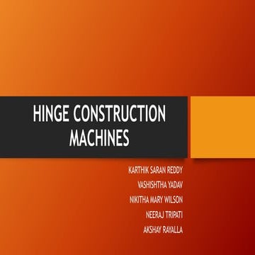 Hinge construction machines | PPT