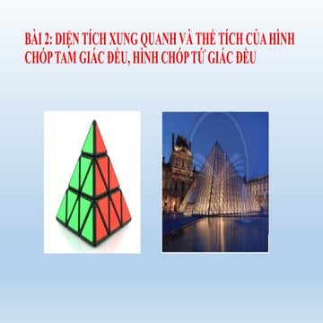 Geometry 8: Pyramid and Area around a pyramid and Volume of pyramid | PPTX