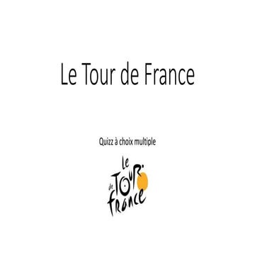 Tour de France Quiz 2017 | PPT