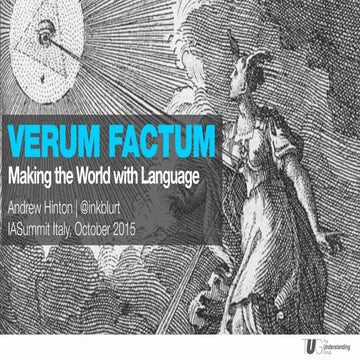Verum Factum: making the world with language | Andrew Hinton #IIAS15 | PDF