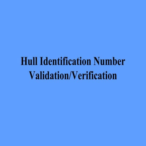 HIN Validation and Verification | PPT