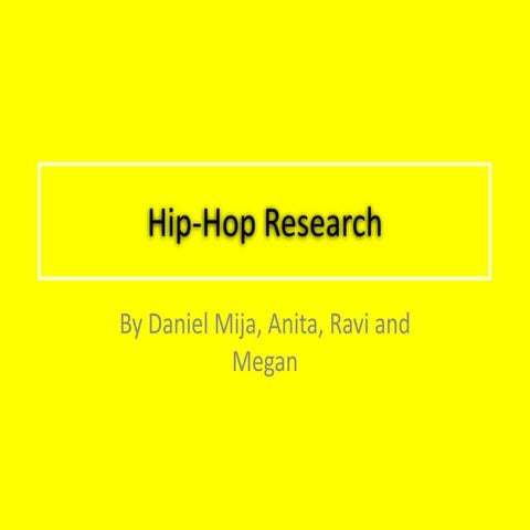 Hip Hop Research | PPTX