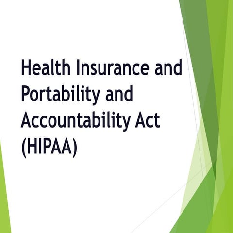 The Basics of HIPAA | PPTX
