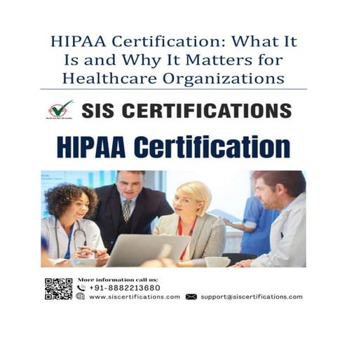 HIPAA Certification: What It Is and Why It Matters for Healthcare ...