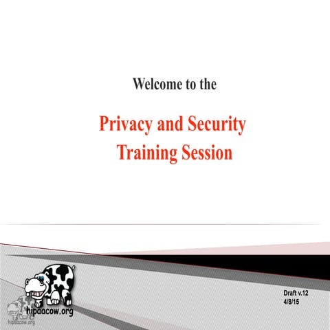 HIPAA-Privacy and Security Training Session | PPTX