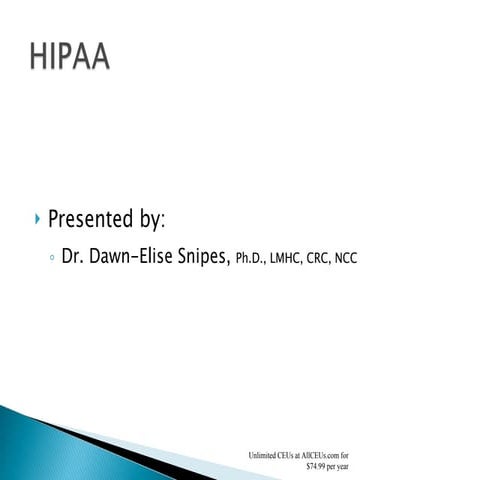 Hipaa 2 hours | PPT