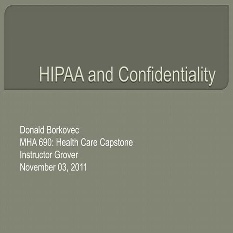 Patient Confidentiality | PPTX