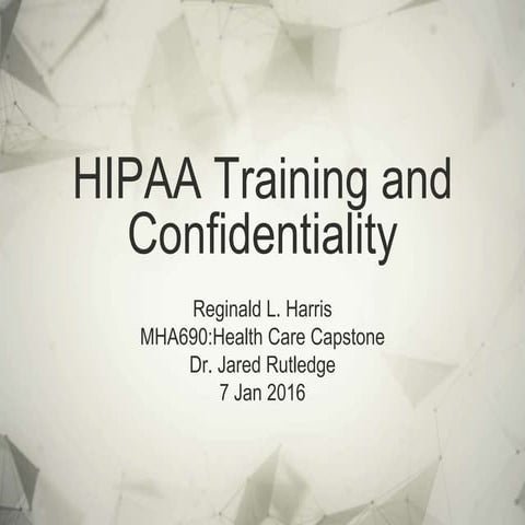 HIPAA and Confidentiality | PPTX