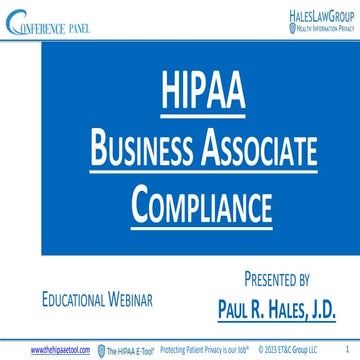 HIPAA Business Associate Compliance and Dangers | PDF