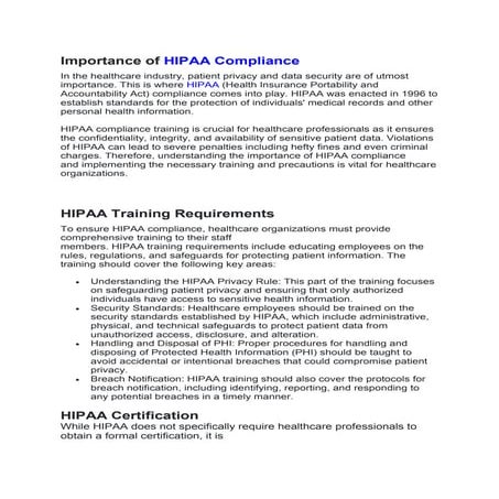 Hipaa Compliance Training.docx
