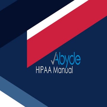 Hipaa manual by abyde | PPT