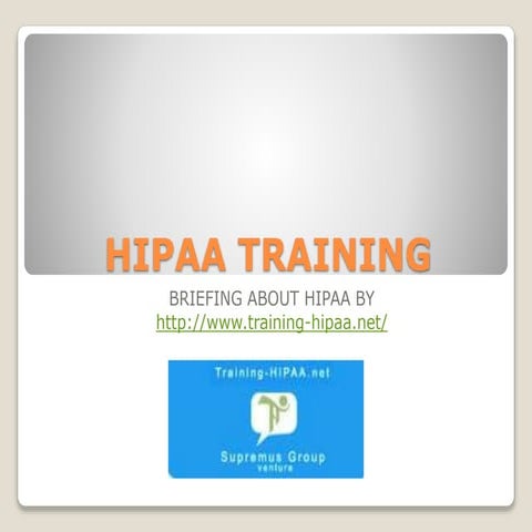 Hipaa training | PPT