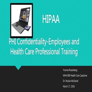HIPAA Employee and Health Professional Training | PPTX