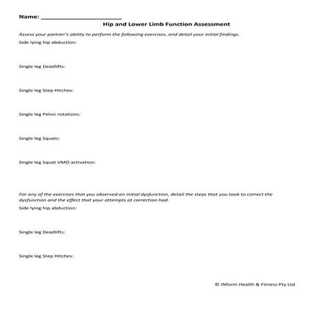 cExa Hip function assessment | DOCX