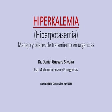 HIPERKALEMIA (Hiperpotasemia) | PPTX