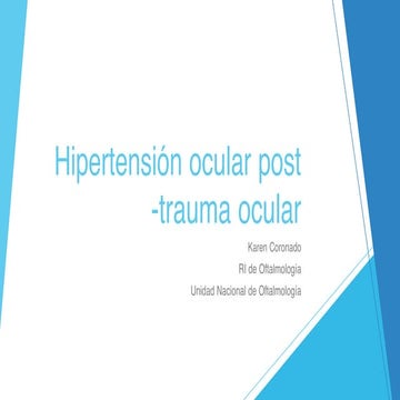 Glaucoma traumático | PPTX