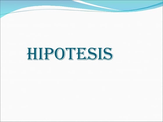 Hipotesis | PPT