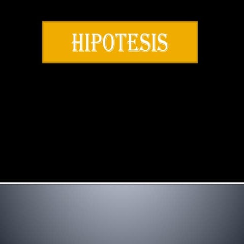 Hipotesis | PPTX