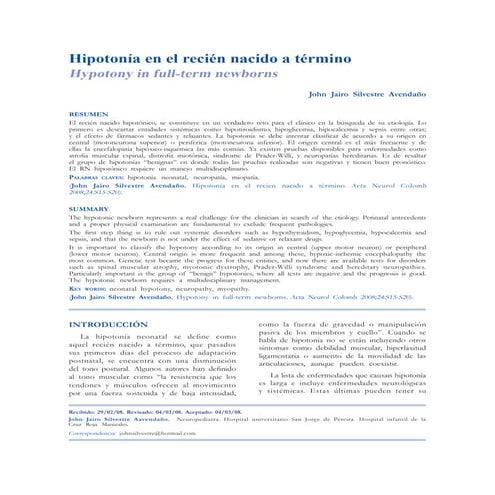 Hipotonia | PDF