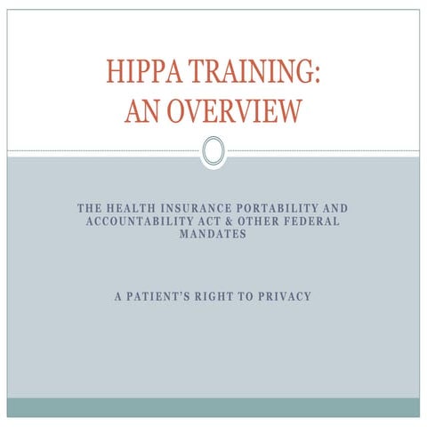 Hipaa training | PPTX