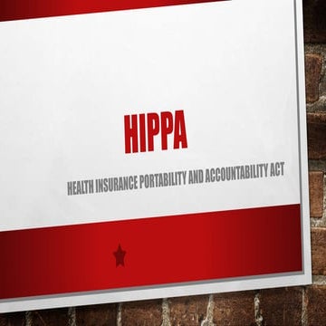 Hippa training | PPTX