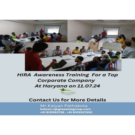 HIRA Awareness Training by Green World Group | PDF