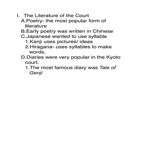 Kyoto Court Literature | PDF