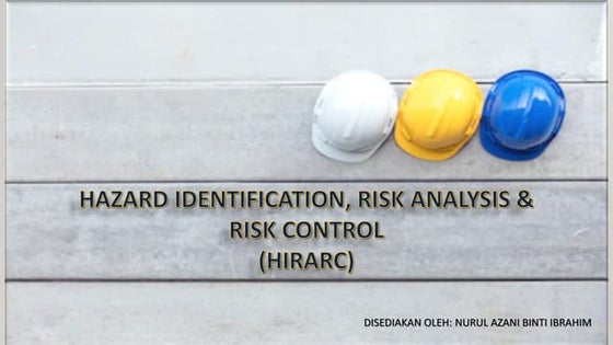 Hirarc table | DOCX | Injuries | Diseases and Conditions