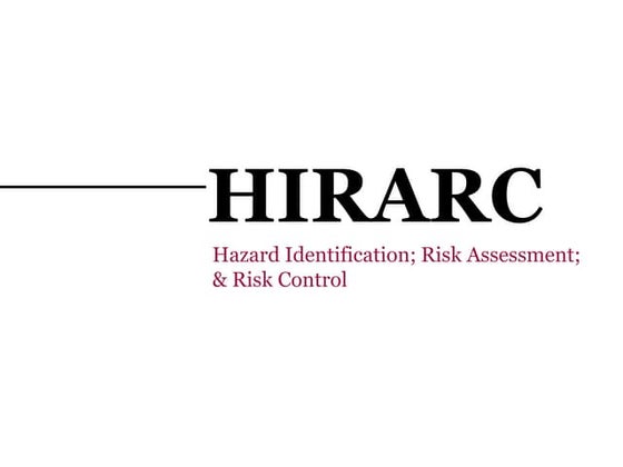 Hirarc table | DOCX | Injuries | Diseases and Conditions