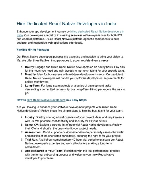 Introduction To Hiring React Native Developers Pdf