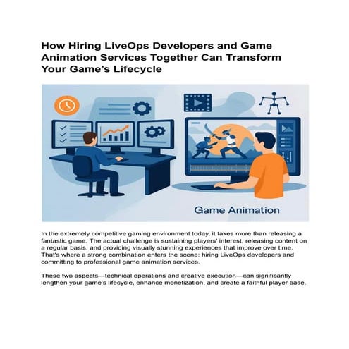How Hiring LiveOps Developers and Game Animation Services Boosts Long-Term Game Success | PDF